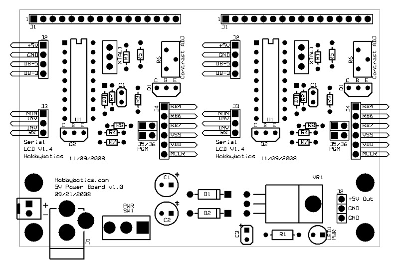 Serial Lcd Controller Using Microchip Pic16f628 Cdiagram